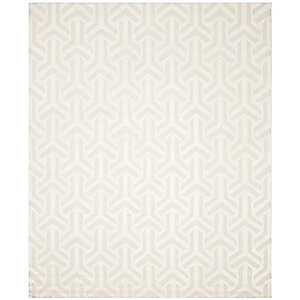 Safavieh Tibetan Collection 8' x 10' Ivory/Ivory TB829A Hand-Knotted Viscose Living Room Dining Bedroom Area Rug