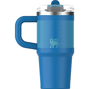Stanley Quencher ProTour Flip Straw Tumbler with Leakproof Lid 14 oz | Built-In Straw and Handle | Cup Holder Compatible for Travel | Insulated Stainless Steel Cup | BPA-Free | Azure Fade
