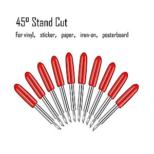 30 Pcs 45 Degree Standard Cutting Blades, Replacement Blades Compatibility with Explore Air 2/Air 3 /Maker/Maker 3/Expression for Most Vinyl Fabric Cutting