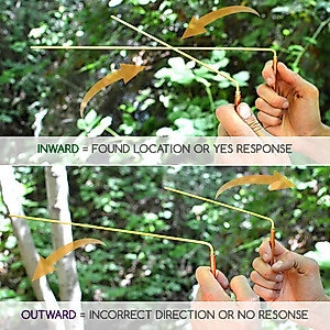 MyDeal Products Solid Copper and Brass Dowsing Rods with Smooth Movement for Tracing Spiritual Energy Chi, Ghost Hunting, Water Divining, Finding Gold, Locating Lost Items or Answering Questions!
