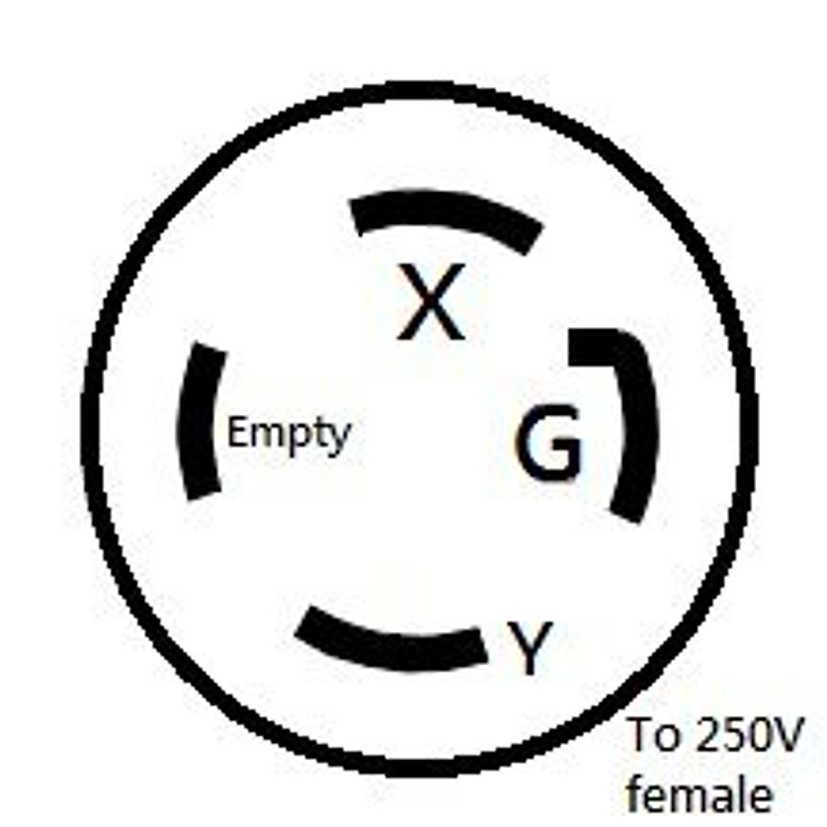 Parkworld 885118A Power Adapter Cord 4-Prong Generator 30A Locking L14-30 Male Plug to Twist Lock 30 AMP L6-30 Female Receptacle