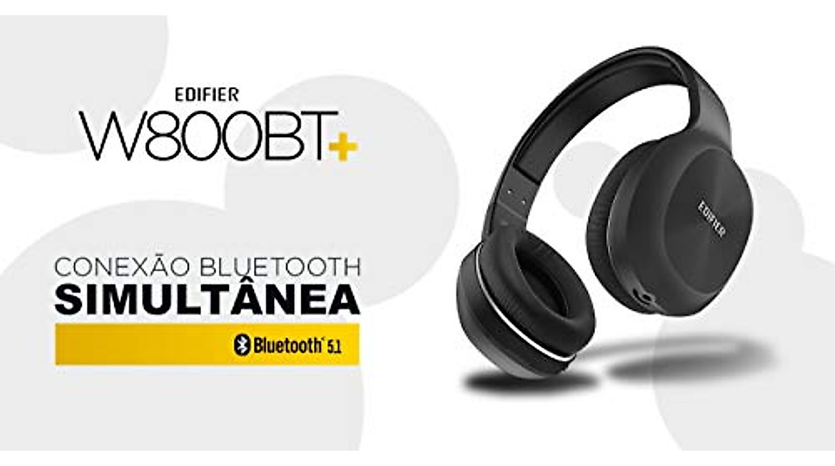 Edifier W800BT Plus Wireless Headphones - 55H Battery & Noise Cancelling
