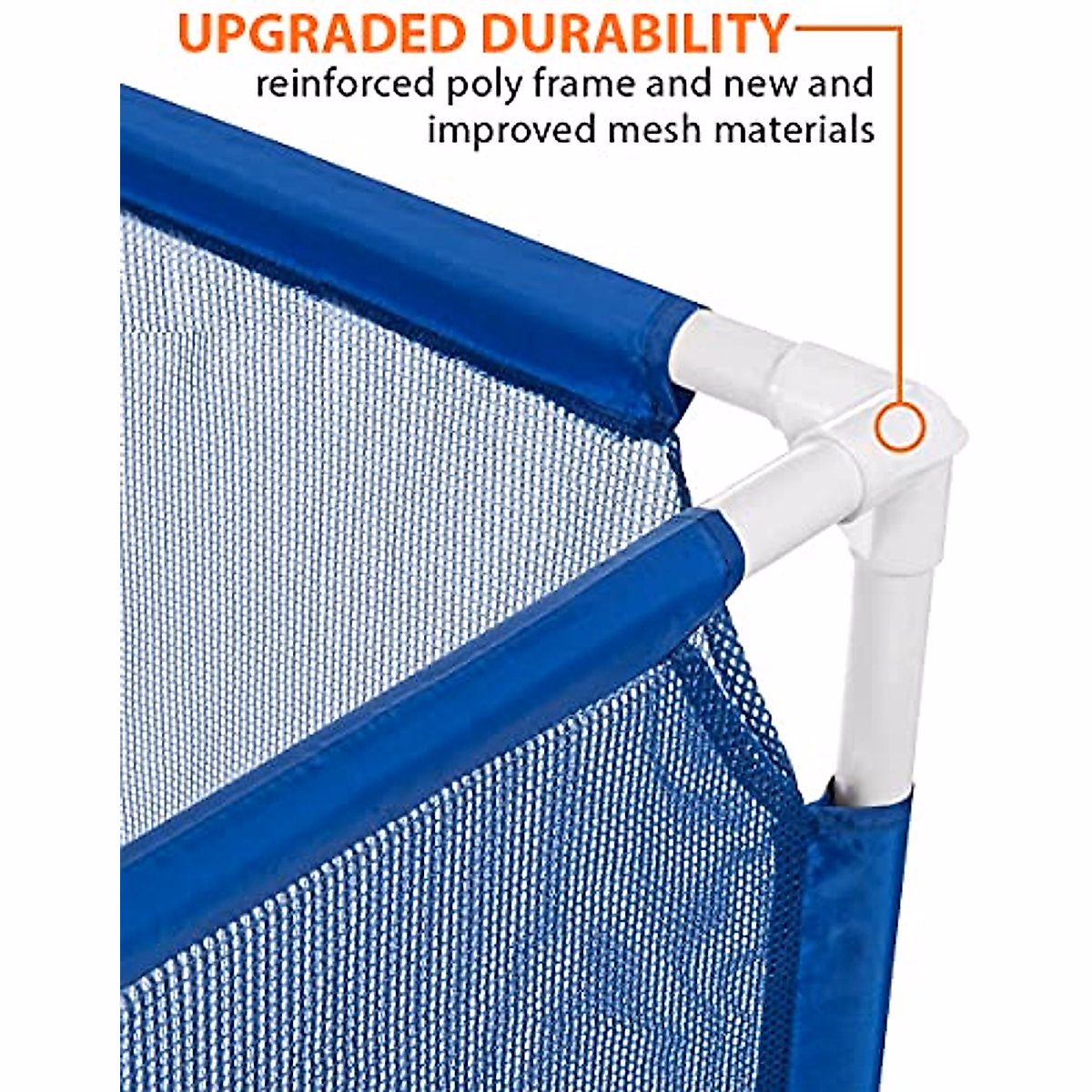 KITLIFE Pool Storage Bin – Rolling Poolside Mesh Container for Toys – Waterproof, UV Resistant Outdoor Organizer Box with Bonus Mesh Bag, Medium Size 36 x 36 x 24", Bonus Mesh Bag Included Blue