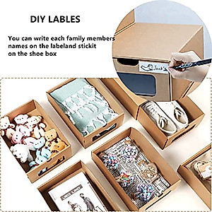 MYOYAY 10 Pcs Shoe Box Cardboard 13.7 x 9 x5.3 Shoe Boxes with Transparent Window Waterproof Stackable Storage Boxes Shoe Organizer for Shoes, Socks, Stationery, Toys, Underwear