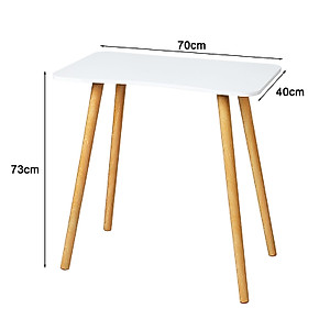 Hiborth Computer Desk, Modern White Writing Table Large Office Desk with Ergonomic Arc- Design Thickened Plate Spacious Desktop Solid Wood PC Work Writing Table for Home Office White
