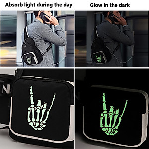 FEWOFJ Sling Bag for Mens Boys with USB Charger Port, Small Chest Pack with Side Pocket, Travel Shoulder Backpack