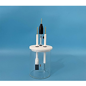 3-Hole Electrolytic Cell, 3 Electrodes Holes Cover Electrolytic Cell, Laboratory Electrolytic Cell, Electrochemical Reaction Kettle, Have PTFE Material Options (25ml-30mm InerD-43mm H)