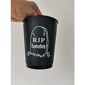 RIP Twenties Cups, RIP to My Twenties Cups, Death to My Cups, Death to My 20s Birthday Party Decorations, RIP to My 20s Birthday Party Decorations, 30th Birthday Party Supplies, (16 Count, 16 Oz.)