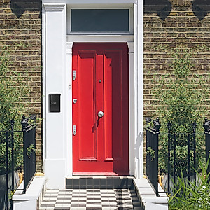xydled Wall-Mounted Key Drop Box with Combination Lock, Metal Mailbox, Indoor&Outdoor Storage Box, Hanging Secured Postbox, for Home & Business Use, 5.5X 3.0X 9.8 inch, Black