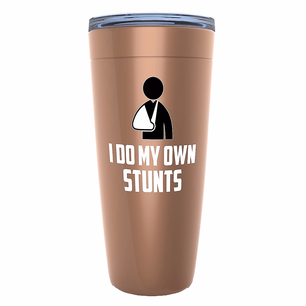 Get Well Soon Copper Viking Tumbler 20oz - I Do My Own Stunts - Broken Arm Hand Bone Tees Leg Wrist Elbow Injury Motorcycle Stuntmen Meaningful