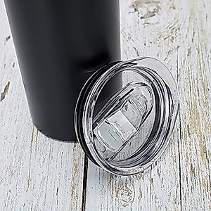 20 oz Skinny Tumbler Replacement Lids 10 Pack, HeyMoly Plastic Splash Resistant Lids Covers Spill Proof for Skinny Tumbler Lid 20 oz, Clear Cup Covers for 2.76 Inch Mouth Tumbler Cooler 10 Pack