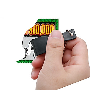 Nwsrayu 10pcs Plastic Scraper Tool Keychain, Scraper for Lottery Ticket, Scoop Shape Key Ring Scratcher For Sublimation Multifuction (Black)