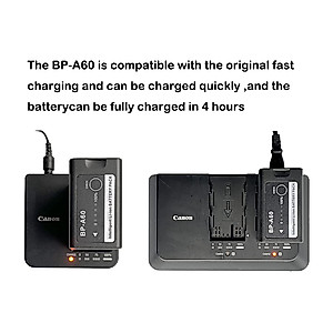 Fully Decoded Replacement Battery for Canon BP-A60 Compatible with EOS C200,EOS C70,C200B,C220B,EOS C300 Mark II,C300 MK III,C500 Mark II,X605 XF705 4K UHD(A60)