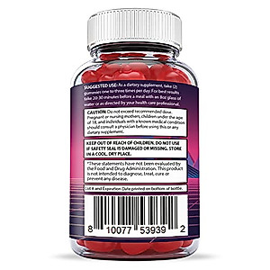 Justified Laboratories (5 Pack) Gemini Keto Gummies 1000MG ACV with Pomegranate Juice Beet Root B12 300 Gummys
