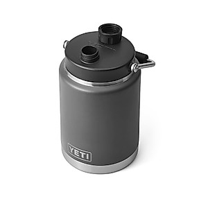 YETI Rambler Half Gallon Jug, Vacuum Insulated, Stainless Steel with MagCap, Charcoal