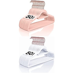 BAGAIL Pack of 100 Velvet Hangers