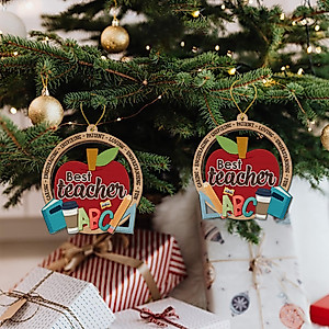 MUCHNEE Teacher Christmas Ornaments 2024, Gift For Teachers, End Of Year Teacher Gifts From Students University, Teacher Ornament, Thank You Appreciation Teacher Gift, Best Teacher Gifts For Women Men