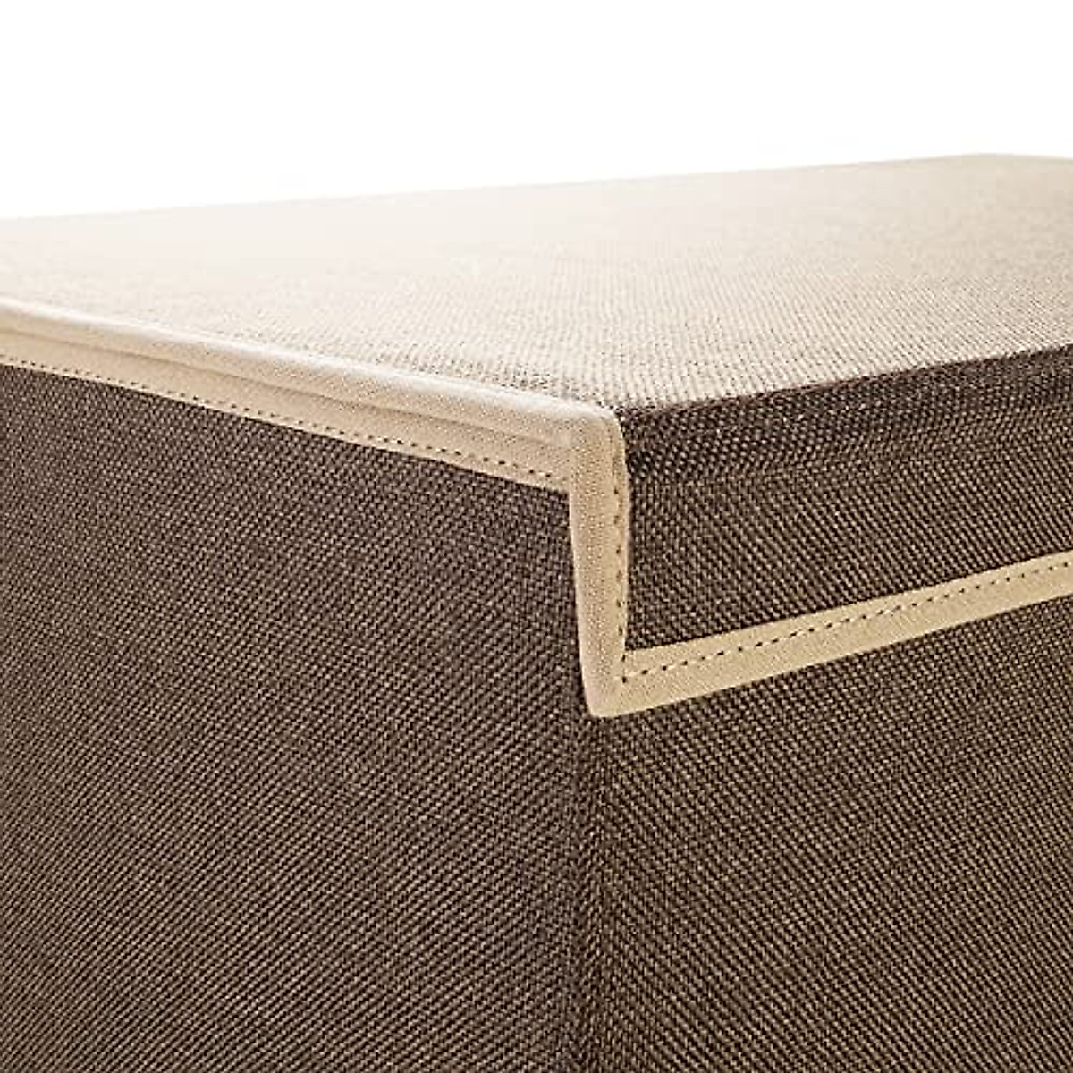 VILLACERA Double Laundry Hamper Two Compartment Sorter with Magnetic Lid, Brown