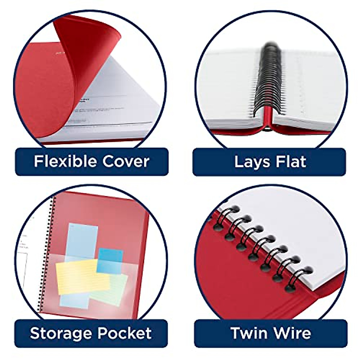 AT-A-GLANCE 2024 Weekly Planner, Quarter-Hourly Appointment Book, 8-1/4" x 11", Large, Red (709401324)