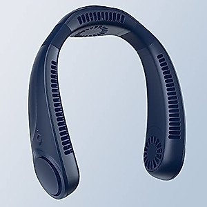 Portable Neck Fan with Sides and Back Motors for 360°Cooling, Wearable Hands Free Bladeless Fan, Wrap-around Fans,Personal Rechargeable Leafless, 4000 mAh,3 Speeds, Quiet Soft Silicone Neckband Fans