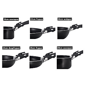 lzteck 24 Pieces Non-Stick Cookware Set with Meat Thermometer,Stackable Pans and Pots Set, Removable Handles Cookware set, for RVs and Camping,Induction,Dishwasher Safe
