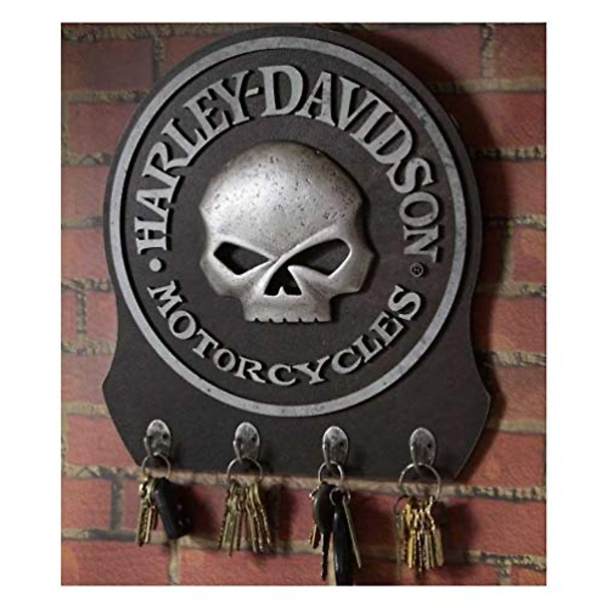 Harley-Davidson Sculpted 3D Willie G Skull Key Rack, Textured Finish HDL-15313