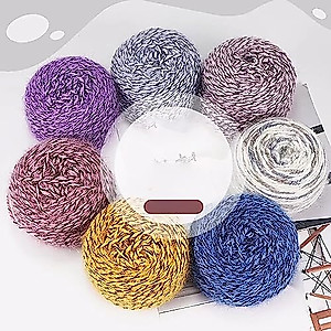 Fuzzy Knitting Yarn Medium Thick Skeins Acrylic Yarn for Knitting and Crocheting Super Soft Lightweight Crochet Yarn Breathable Knitting Fabric for Beginners DIY Craft Projects, 150g/Ball