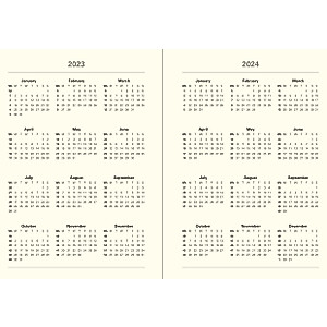 Letts Edge A6 week to view 18 month diary with notes 2023/2024 - black