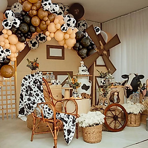 158 PCS Cow Balloons Arch Garland Kit Cow Party Decorations for Baby Shower Birthday Farm Western Theme Party Supplies Decorations