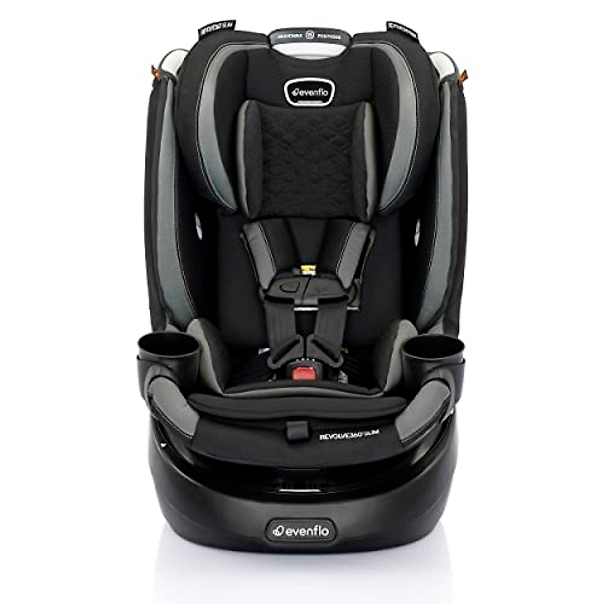 Evenflo Revolve360 Slim 2-in-1 Rotational Car Seat with Quick Clean Cover (Salem Black)
