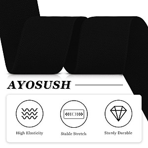 AYOSUSH Button Suspenders for Men Classic Tuxedo Braces Big and Tall Solid Color Black