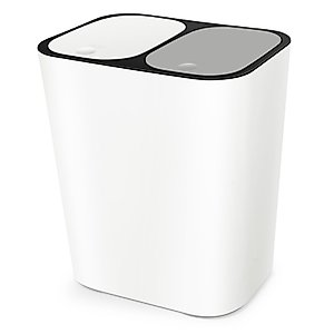 Yardwe Trash Can with Lid Container with Lid Bin with Lid White Bins Trashcan with Lid White Garbage Can White Trash Can Garbage Can with Lid Home Wastebasket Dust Bin Small Pedal Plastic