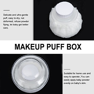 2 Sets Powder Puff Box Powder Puff Case Infant Powder Puff Talcum Powder Puff Plush Powder Puff Storage Container for Baby Powder