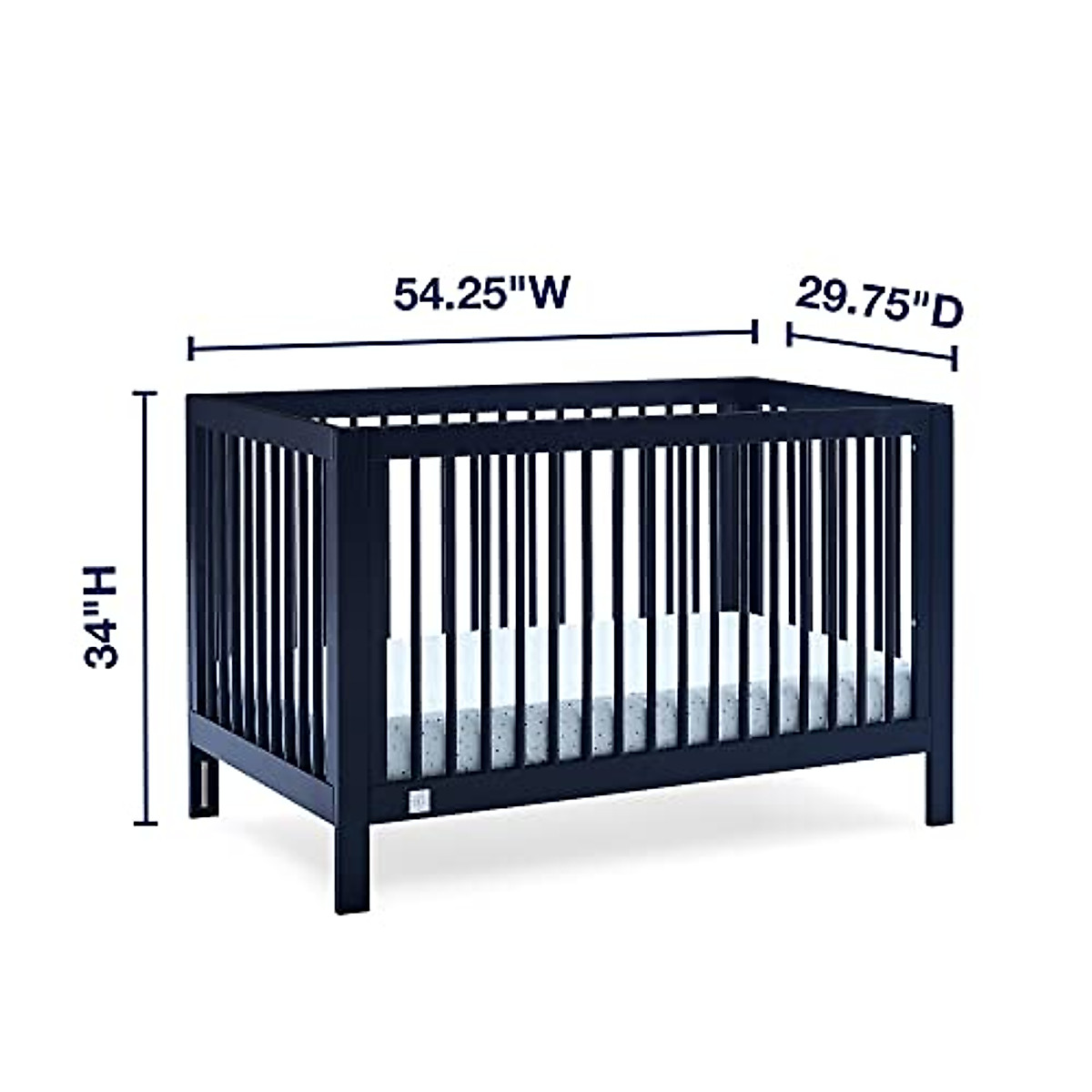 babyGap by Delta Children Charlie 6-in-1 Convertible Crib - Greenguard Gold Certified, Navy
