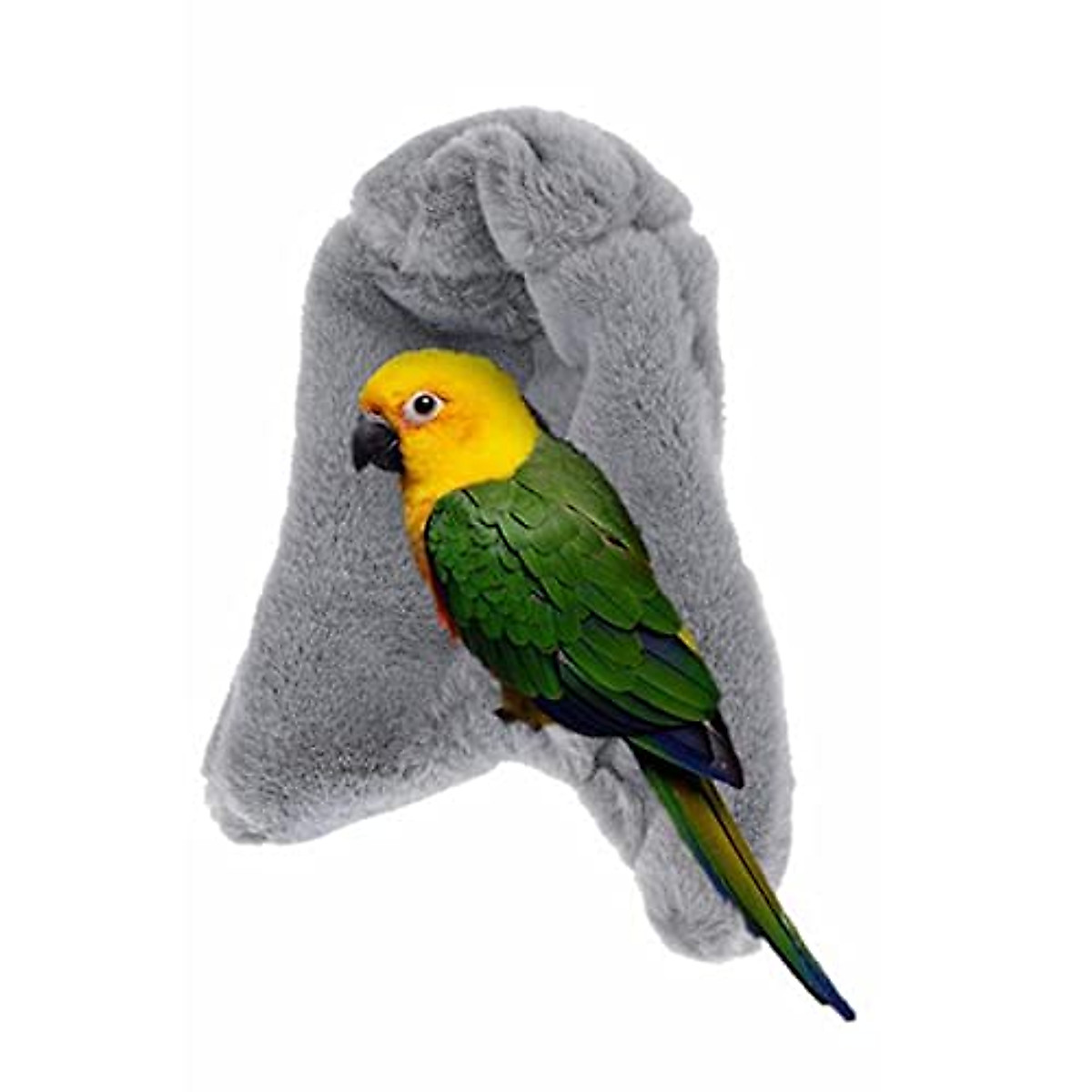 ISMARTEN 2 Pieces Comfort Corner Fleece Bird Blanket, Cuddle Nest Hanging Toy for Bird Cage, Warm Bird Shelter Bed for Small and Medium Parrots, Cockatiel Pigeon and Lovebirds (M)
