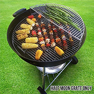 GRILLVANA The Original 'Upper Deck' Stainless Steel Grilling Warming Smoking Rack Charcoal Grill Grate- For Use with 22 Inch Kettle Grills- Charcoal Grilling Accessories and Grill Tools Grill Rack