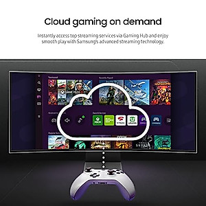 SAMSUNG 34" Odyssey G85SB Series QD-OLED Ultra WQHD Curved Gaming Monitor, 175Hz, 0.03ms, DisplayHDR True Black 400, AMD FreeSync Premium Pro, Advanced Game Streaming, LS34BG850SNXZA, 2023