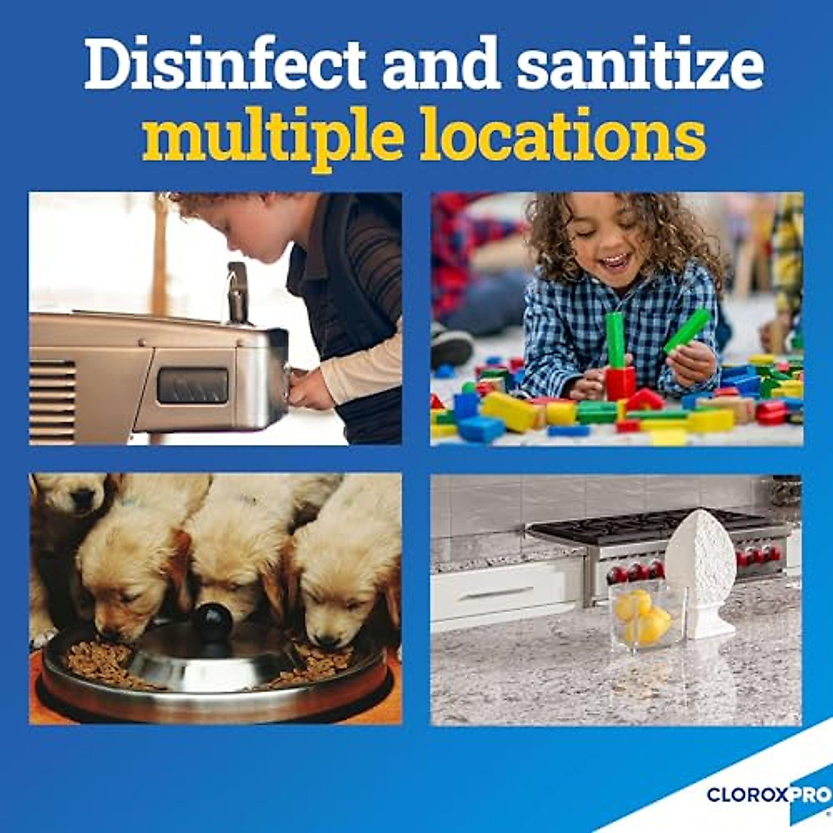 CloroxPro Anywhere Daily Disinfectant and Sanitizer, No-Rinse Food Contact Sanitizer, Refill, 128 Fluid Ounces