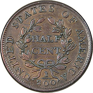 1803 Draped Bust Half Cent Extremely Fine Details Copper SKU:IPC6031