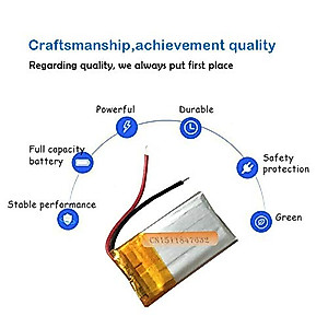 2PCS 401230 3.7V 120mAh Polymer Lipo Battery with PCM Rechargeable