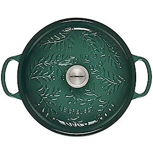 Le Creuset Olive Branch Collection Enameled Cast Iron Signature Braiser, 3.5 qt., Artichaut with Embossed Lid