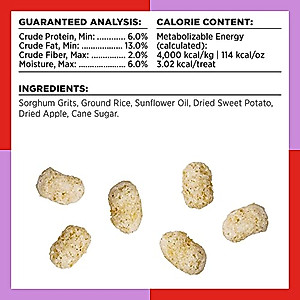 BIXBI Bark Pops, Sweet Potato and Apple (4 oz, 1 Pouch) - Crunchy Small Training Treats for Dogs - Wheat Free and Low Calorie Dog Treats, Flavorful Healthy and All Natural Dog Treats