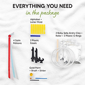 KeaBabies Inkless Baby Hand And Footprint Kit Frame and Baby Hand and Footprint Kit - Personalized Baby Picture Frame for Newborn - Personalized Baby Foot Printing Kit for Newborn