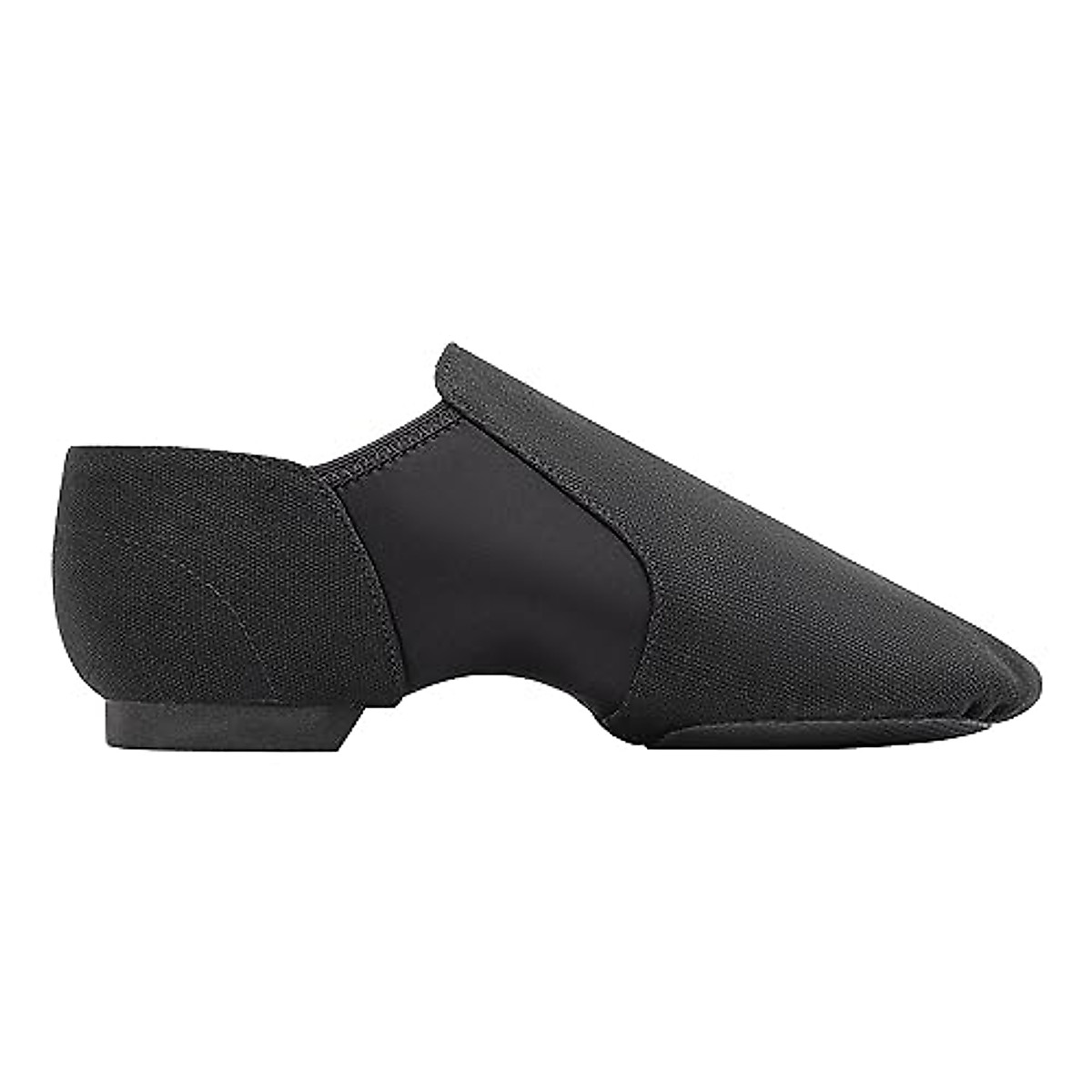 Linodes Unisex 09 Canvas Upper Slip-on Jazz Shoe for Women and Men's Dance Shoes-Black 8.5M