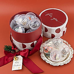 Framendino, 50 Pack 2 Inch Empty Round Clear Capsules Vending Machine Capsules for Gumball Machine