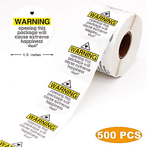 Muminglong 1.5 Inch Thank You Packaging Stickers, Happy Post Stickers, Cute Happy Mail Sticker, Postage Stickers, Mailing Stickers, Gift Wrapping, Envelope Seal, 500PCS
