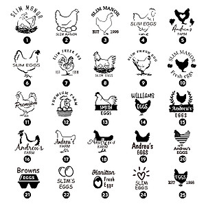 STAMTECH Egg Stamps for Fresh Eggs - Make Your Mark on Farm Fresh Eggs with Custom Egg Stamp Customizable and Easy to Use for Homegrown Eggs and Kitchen Creations