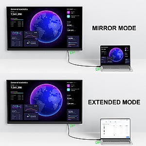 UVOOI 4K DisplayPort Cable 35 Feet, DisplayPort to DisplayPort Cable 35FT Support 4K@60Hz 2K@60Hz, 1080P@165Hz@144Hz (DP to DP Cable)