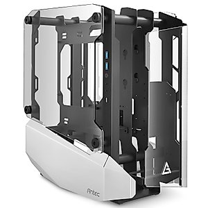 Antec Striker Aluminum and Steel ITX Computer Case, Front GPU Mount, Up to 4 x 120 mm Fan Support, USB 3.1 Type-C Ready and PCI-E Riser Included (Striker Mini)