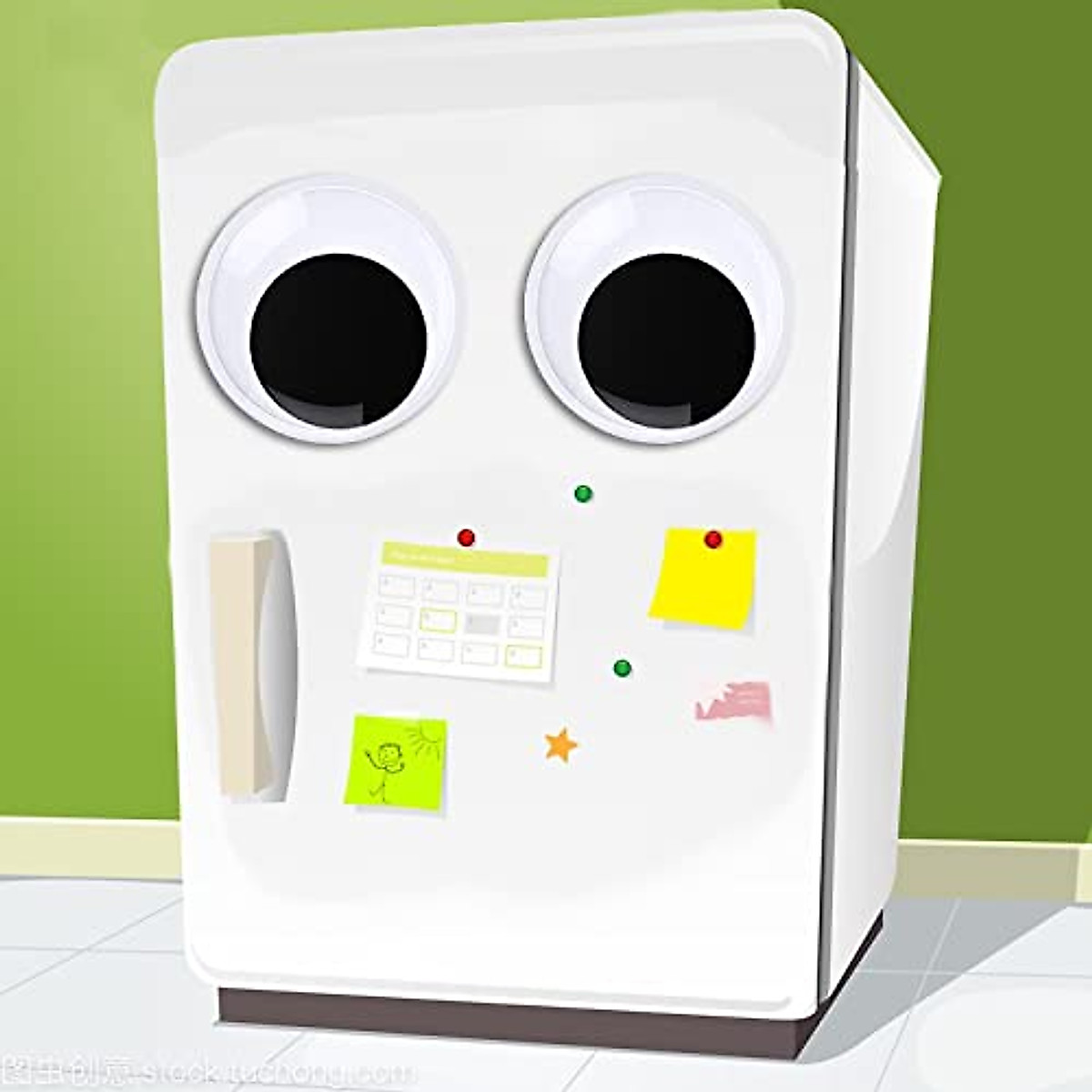 5.9 Inches Giant Wiggle Eyes with Self Adhesive, Black White Googly Eyes for DIY Crafts Christmas Tree Decoration